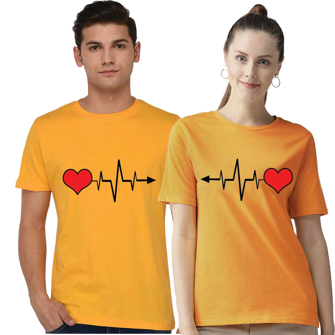 Customised & Printed Couple T-Shirt